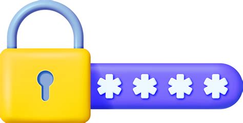 3d Password Field With Padlock 35715210 Png