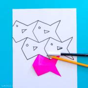How To Make Fish Tessellations With Sticky Notes Creating Patterns Left Brain Craft Brain