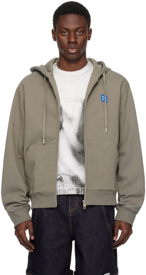 ader error gray significant trs tag hoodie ssense
