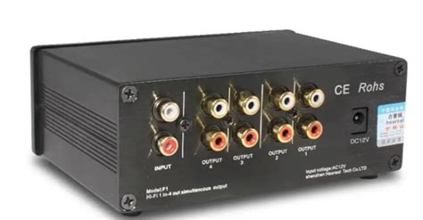 1 Input And 4 Outputs Simultaneously Audio Switcher Hifi Line Conversion With 1 Input Lossless