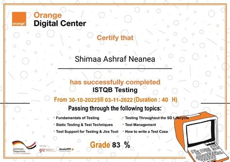 Shimaa Ashraf On Linkedin Orange Istqb Testing