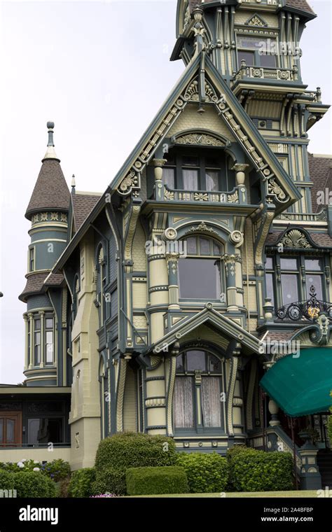The Carson Mansion Is A Large Victorian House Located In Old Town