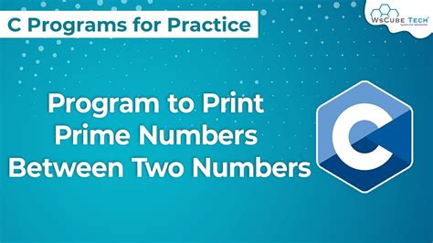C Program To Print All Prime Numbers Between Two Numbers Youtube