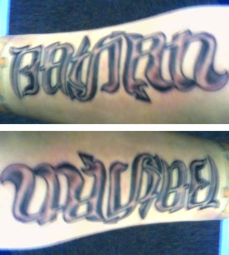 Nathan And Michael Ambigram Tattoo This Ambigram As A Fi… Flickr