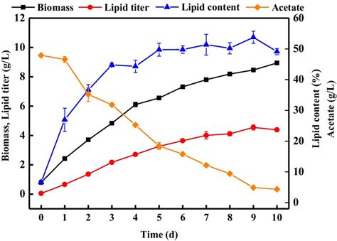 Profiles Of Substrate Assimilation Cell Growth And Lipid Accumulation