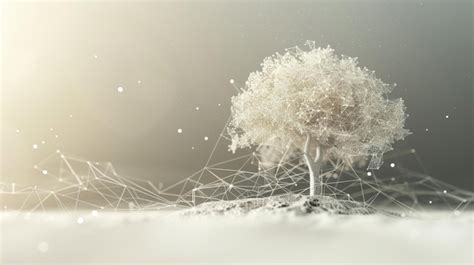 Premium Photo An Example Of A Wireframe Tree With Technology Concepts