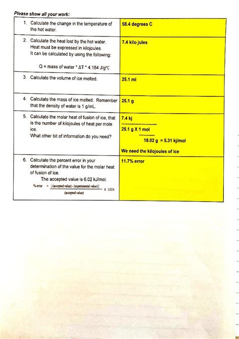 Solved Data And Analysis Volume Of Hot Water Chegg