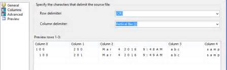 Sql Server Flat File Data Getting Imported Only After Converting Into