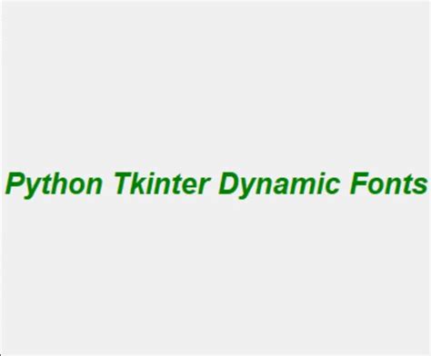 Динамическое изменение шрифта C Python в Tkinter