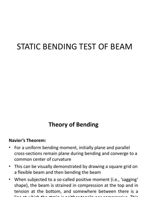 Static Bending Test Of Beam Pdf
