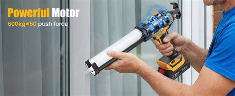 Electric Caulking Gun Compatible With Dewalt 20v Battery Without