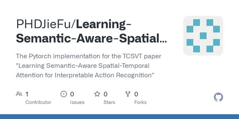 github phdjiefu learning semantic aware spatial temporal attention