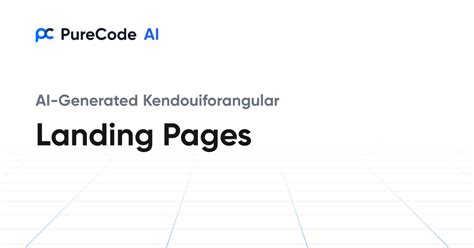Construct Unique Kendo Ui Landing Pages For Angular With Ai