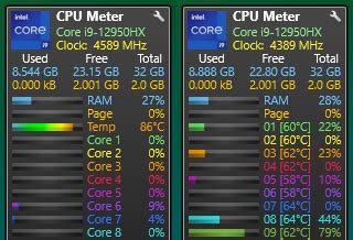 All CPU Meter Bug Issue SilverAzide Gadgets GitHub