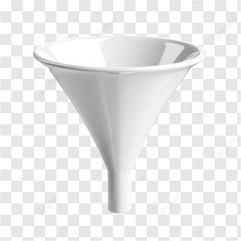 White Ceramic Funnel With Smooth Edges And Functional Design For