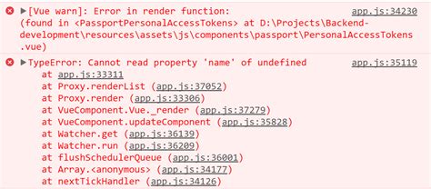Oauth Laravel Cannot Create Personal Access Tokens Stack Overflow