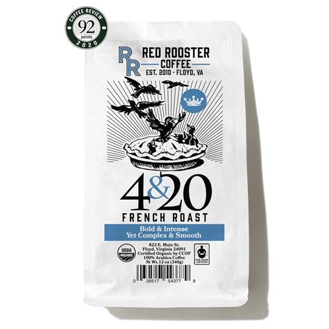 Red Rooster Coffee Roaster Organic 4and20 French Roast 5lb Whole Bean Grocery
