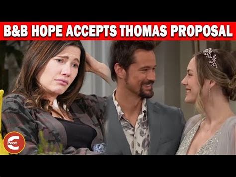 Hope Accepts Thomas' Proposal, Shocking Twist: Bold and the Beautiful Spoilers #bb - YouTube