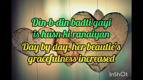 Rafta Rafta Vo Mere Lyrics English Translation Mehandi Hassan Ghazal Youtube