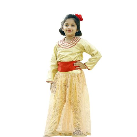 Fusion Golden White Top Dhoti Indian Classical Dance Costume Atelier Yuwa Ciao Jp