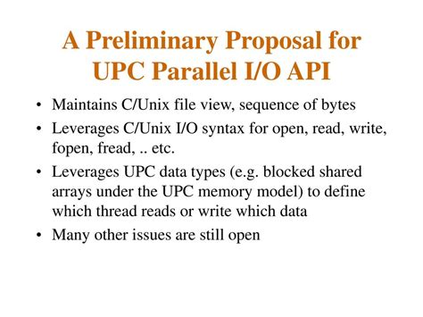 upc parallel i o library ppt download