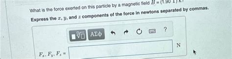 solved a particle with a charge of 1 24 x 10 8 c is moving