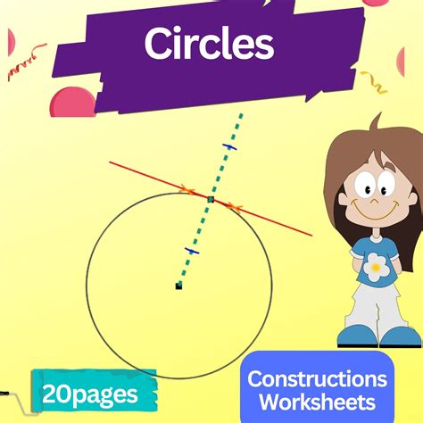 Construct A Line Segment Tangent Circle Constructions Worksheets Made By Teachers