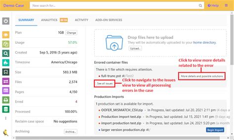 How To Handle Processing Errors On Container Files Goldfynch Support