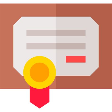 Certificate Basic Straight Flat Icon