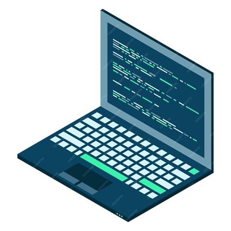 premium vector isometric laptop 3d isometric laptop computer abstract