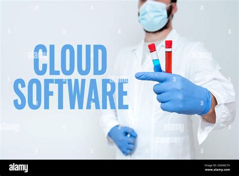 Conceptual Display Cloud Software Business Concept Programs Used In Storing Accessing Data Over