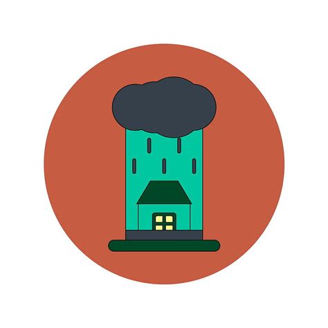 비 구름 벡터의 평면 디자인 Ai Eps Uidownload