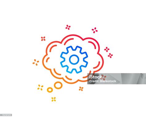 톱니바퀴 채팅 라인 아이콘입니다 엔지니어링 도구 기호입니다 벡터 고급에 대한 스톡 벡터 아트 및 기타 이미지 고급 공학 기계 부분 Istock