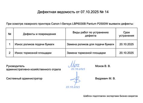 Дефектная ведомость образец 2025 скачать бланк