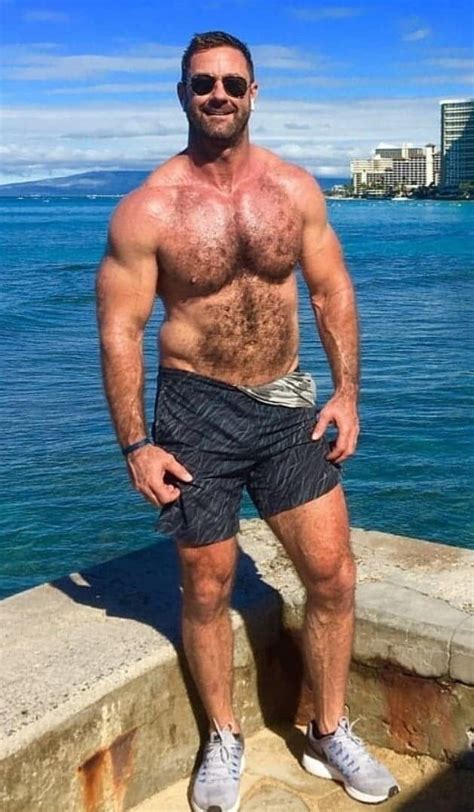 Burley Man Muscle Bearded Men Thick Chest Hair Shirtless