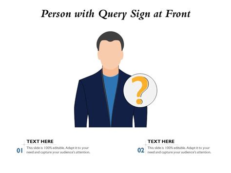 person with query sign at front ppt powerpoint presentation file master