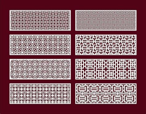 Premium Vector Straight Stripe Pattern For Cnc Laser Cutting