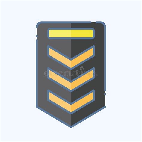 Icon Sergeant Related To Military And Army Symbol Doodle Style Stock