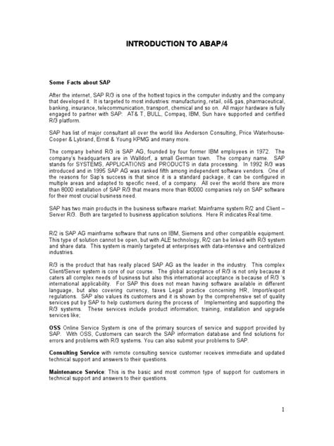 abap basics material pdf databases sap se