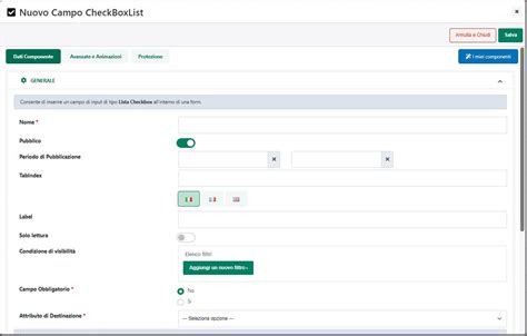 Campo Lista Checkbox Registrazione E Profilo Utente Manuale Siti