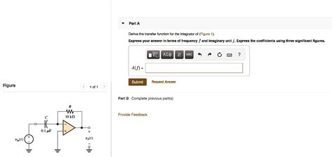 Figure C 01 µf Vinf R M 10 1 Of 1 Vt Part A Derive The