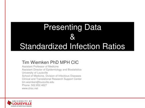 PPT Presenting Data Standardized Infection Ratios PowerPoint