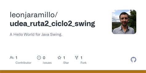 Github Leonjaramillo Udea Ruta Ciclo Swing A Hello World For Java Swing