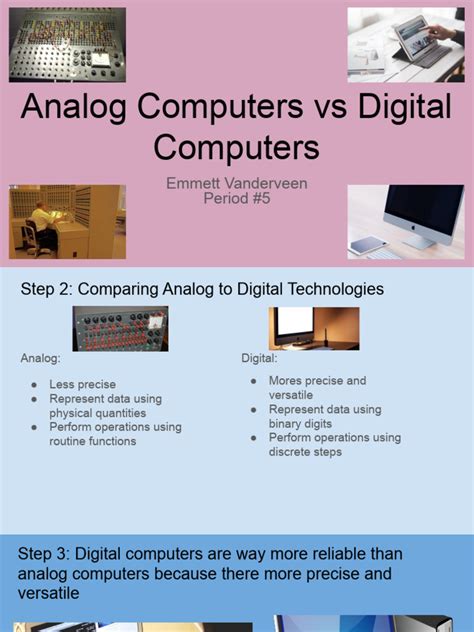 Digital Computer Vs Analog Computer Emmett Vanderveen Pdf Computer File Information
