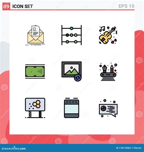 9 Universal Filledline Flat Colors Set For Web And Mobile Applications Image Pocket Marriage