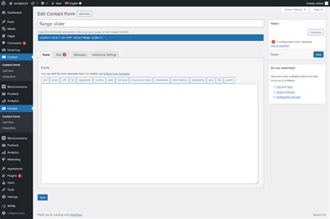 How Do Create Range Slider Fields Contact Form Plugin