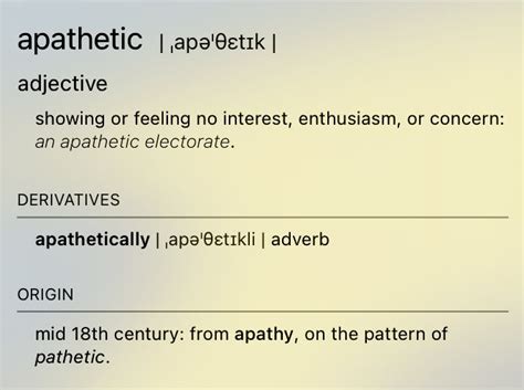Apathetic The Definition