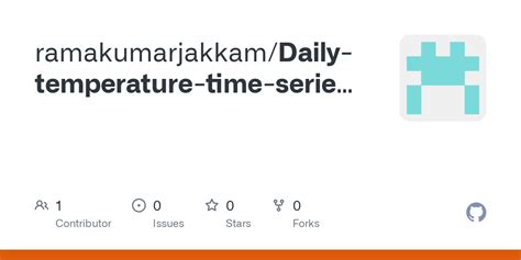 Github Ramakumarjakkamdaily Temperature Time Series Analysis