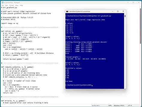 Poor Mans Kernel Ridge Regression From Scratch Using Pseudo Gradient
