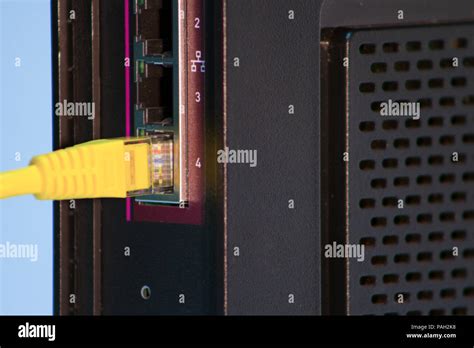 High Speed Broadband Internet Modem And Router Stock Photo Alamy